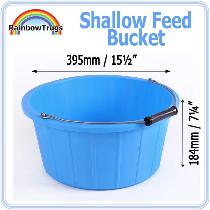 Coloured Shallow Feed Bucket - PINK | Rainbow Trugs®
