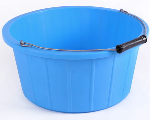 Coloured Shallow Feed Bucket - BLUE - rainbowtrugs.com