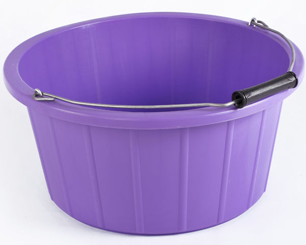 Coloured Shallow Feed Bucket - PURPLE - rainbowtrugs.com